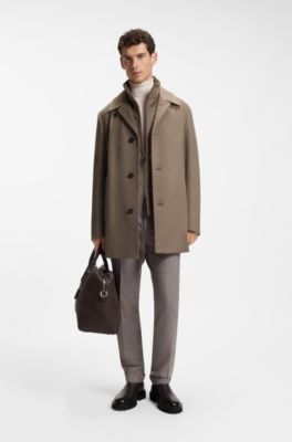 BOSS BOSS Italian Fabric Relaxed-Fit Formal Coat